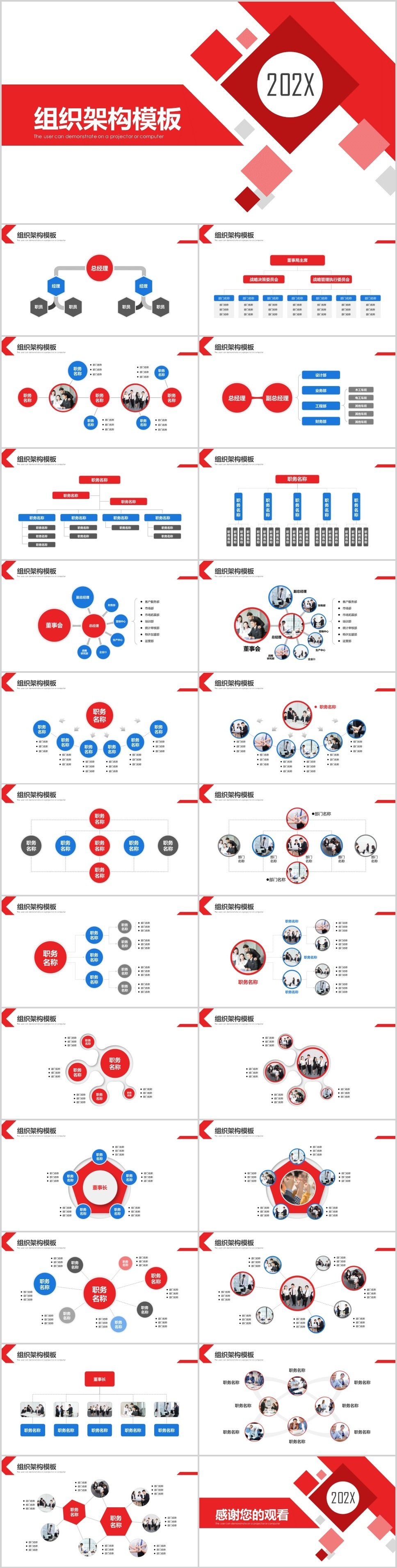 企业组织结构图ppt组织架构图模板 Ppt模板 图创网